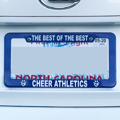 Royal License Plate Frame – Cheer Athletics Pro Shop